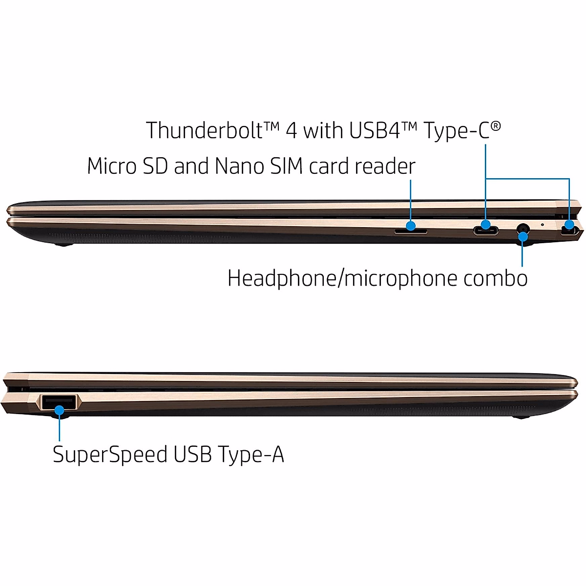 HP Spectre x360 Luxury 14T, 13.5" 3:2 WUXGA Touch, Intel i7-1195G7, 16GB RAM, 512GB SSD+32GB Optane, Intel 5G nanoSim Slot, Fingerprint, Tilt Pen, Black, Win 11 Pro, 64GB TechWarehouse Flashdrive