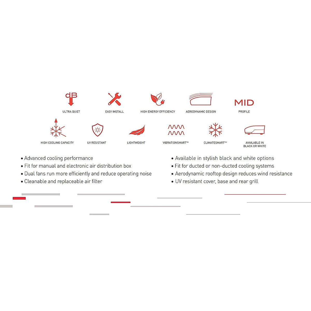 Furrion Chill 14,500 BTU RV Rooftop AC FACR14SA-BL , Black