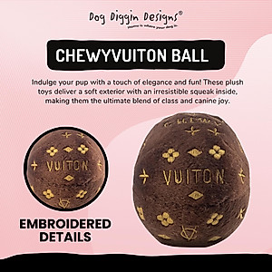 Dog Diggin Designs Runway Pup Collection | Unique Squeaky Parody Plush Dog Toys – Prêt-à-Porter Dog Bones, Balls & More