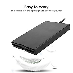 External Floppy Disk Drive,3.5" 720k Card Reader Drives Compatible with USB 1.1/2.0/3.0, USB Floppy Disk for Desktop and Laptop Computers