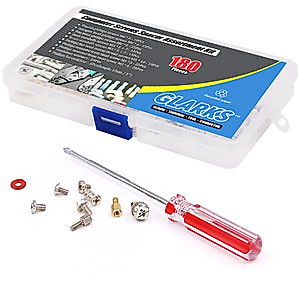 Glarks 180-Pieces Phillips Head Computer PC Spacer Screws Assortment Kit for Hard Drive Computer Case Motherboard Fan Power Graphics (Extra: Phillips Screwdriver)