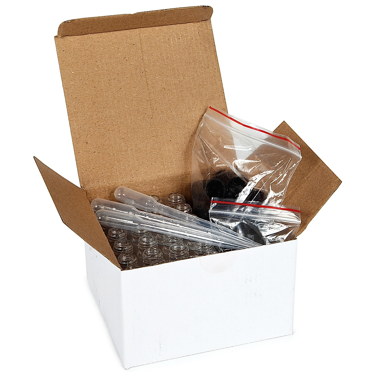 Vivaplex, 24, Clear, 10 ml Glass Roll-on Bottles with Stainless Steel Roller Balls. 3-3 ml Droppers included