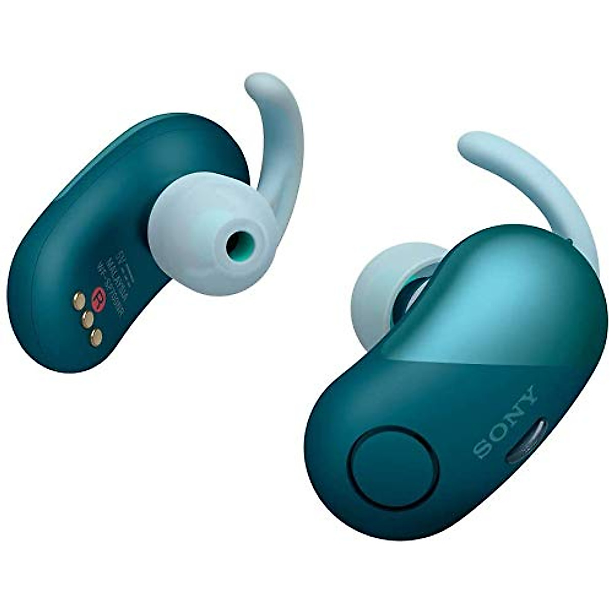Sony Wireless Bluetooth in Ear Headphones: Noise Cancelling Sports Workout Ear Buds - Cordless, Sweatproof Sport Earphones, Built-in Microphone, Extra BASS WF-SP700N/L (International Version) Blue