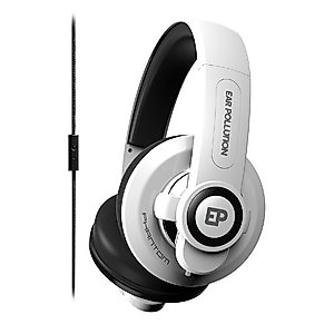 iFrogz EP-PHT-WHT Earpollution Phantom Headphones with Mic - White