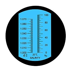 LOXGO Handheld Salinity Refractometer For Aquarium 0 To Salinometer Portable SeaWater Concentration Tester Meter ATC Handheld Salinity Refractometer