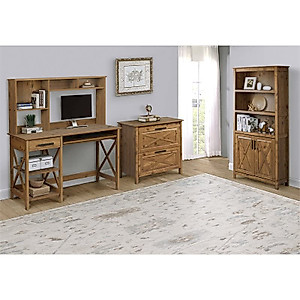 Saint Birch Honduras Open Shelf Modern Wood Hutch Desk in Rustic Brown