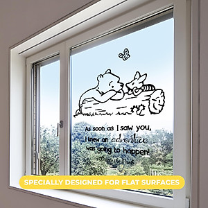Winnie Pooh - As Soon As I Saw You Quote Baby Room Wall Decal- Decal for Baby's Room- Quote Mural Decal (Wide 22" x 26" Height)