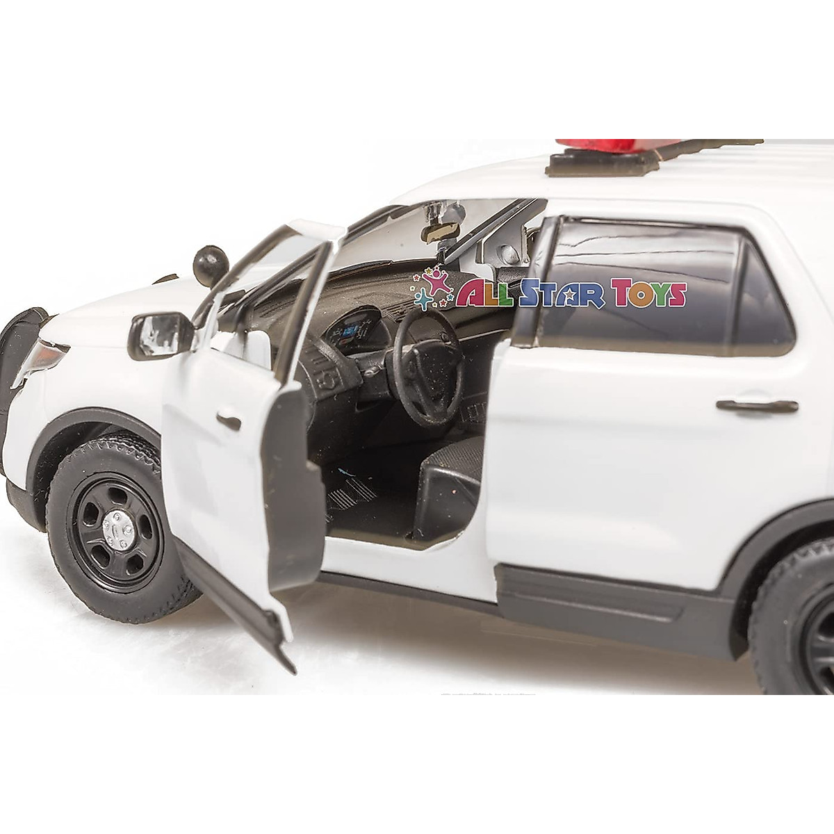 Motor Max DIECAST 1:24 W/B - 2015 Ford Police Interceptor Utility with Light BAR (White) 76959