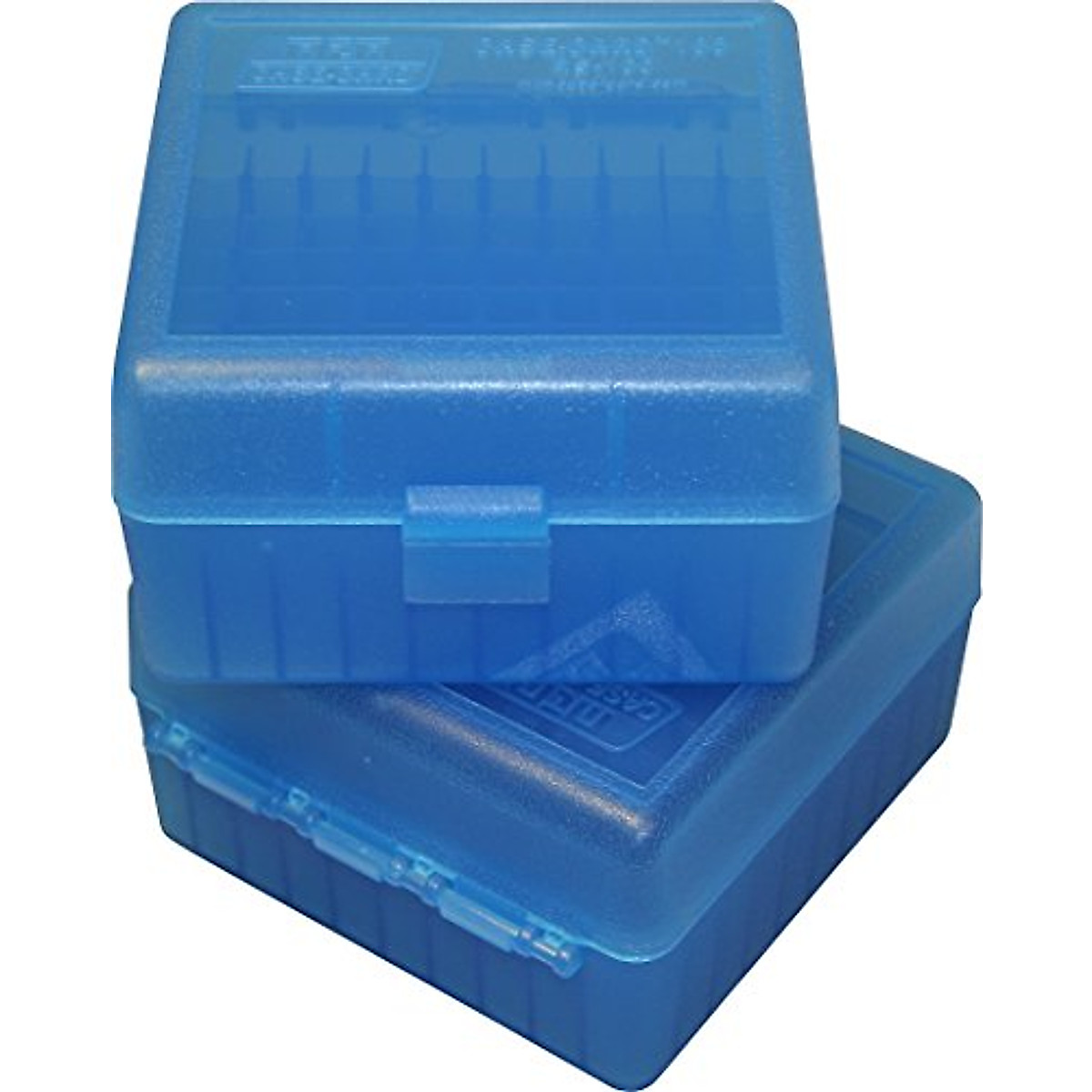 MTM 100 Round Rifle Ammo Box 17, 204, 223, 5.56x45, 6x47, Clear Blue