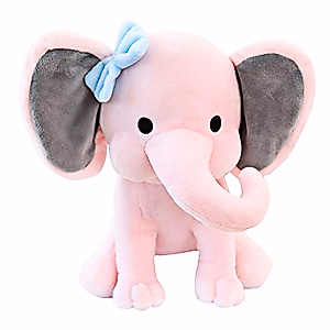 boqopod Stuffed Elephant Animal Plush Toys 9 Inch (Pink)