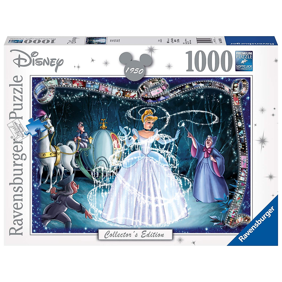 Ravensburger Disney Collector's Edition Cinderella 1000 Piece Jigsaw Puzzle for Adults - Every Piece is Unique, Softclick Technology Means Pieces Fit Together Perfectly