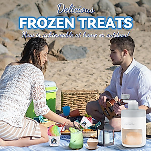 Party Ice Manual Shaved Ice Maker Machine, Ice Shaver Machine, Snow Cone Maker Machine, Portable Ice Crusher, 10 Cups 10 Spoon Straws & Recipes Included (Gray)