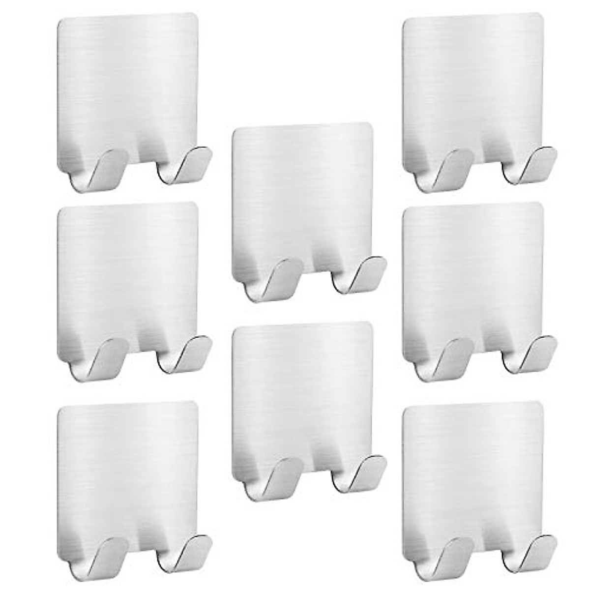 Adhesive Razor Hooks(8 Pack), WALTBRO Premium 304 Stainless Steel Waterproof No Drilling Shaver Holder, Heavy Duty Self Adhesive Hooks for Kitchen, Bathroom, Toilet, Multi Purpose Shaver Hook