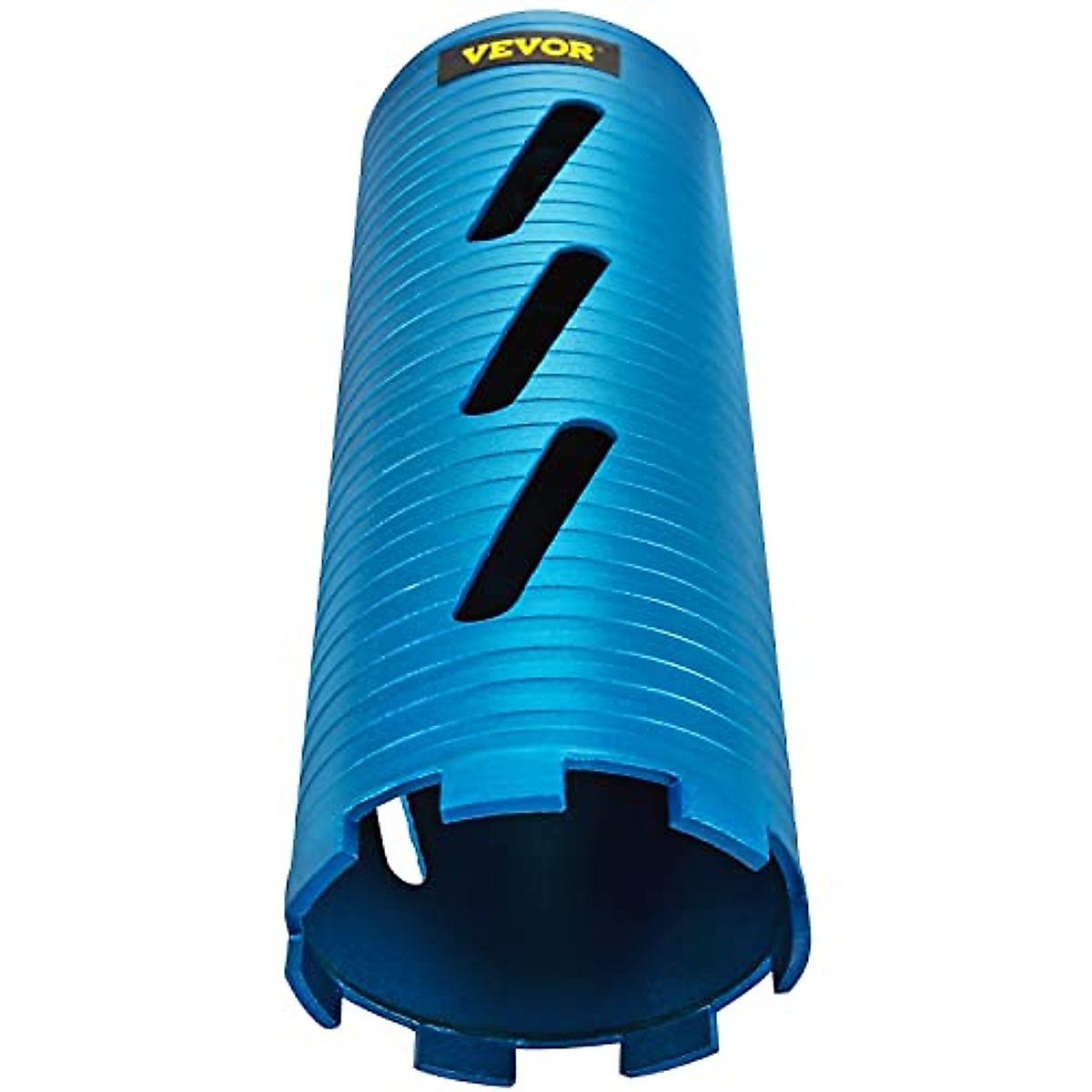 VEVOR Core Drill Bit, 4" /101.6 mm Diameter 5/8"-11 Shank Arbor with a Pilot Bit & 4.5" Blade, 9.5" /241.3mm Depth Diamond Dry Coring Bore Tool, Masonry Hole Saw Bits for Hard Concrete Brick and Block