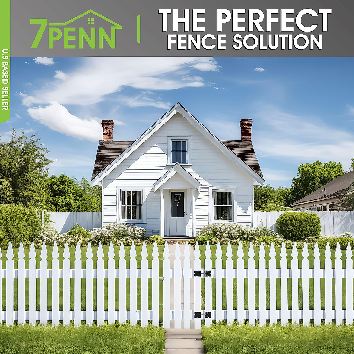 7Penn Self Closing Gate Hinges - 2pk Black Heavy Duty Gate Hinges with Gate Hardware for Outdoor Vinyl or Wood Fence - Adjustable Swing Gate Hinge Soft Door Closer for Garden Gate or Backyard Fencing