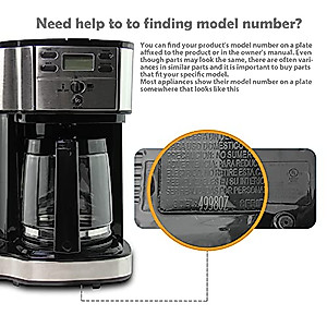 Ulrempart 12-Cup Replacement Coffee Carafe Pot | Compatible with Hamilton Coffee Maker, Machine, Brewer | Fit for Models 49980A, 49980Z, 49983, 49618, 46300, 46310, 49976, 49966, 49350 | Black