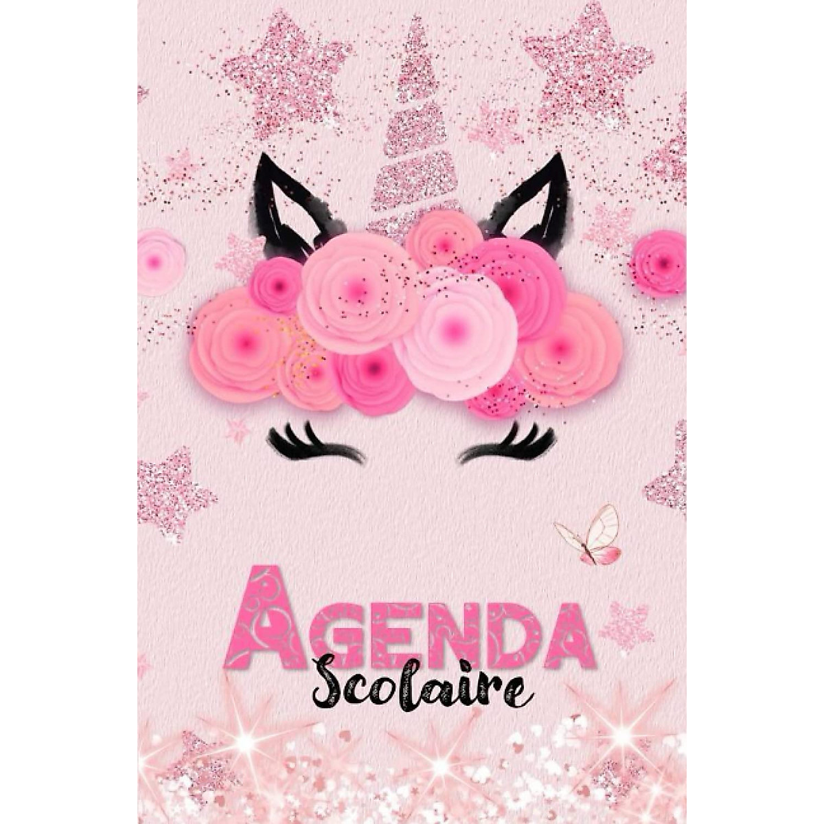 Agenda Scolaire 2023 2024 Licorne: Organisateur et Planificateur Journalier | cp - ce1 - ce2 - cm1 - cm2 | 2 jours par page (French Edition)
