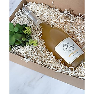 MagicWater Supply Soft & Thin Cut Crinkle Paper Shred Filler (1 LB) for Gift Wrapping & Basket Filling - Cream