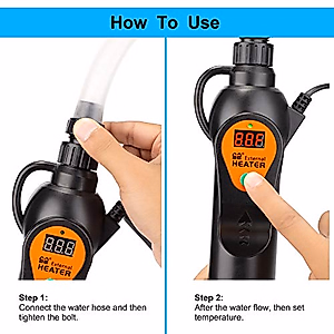 DaToo Aquarium External Heater in-Line Fish Tank External Heater 300W for Canister Filter