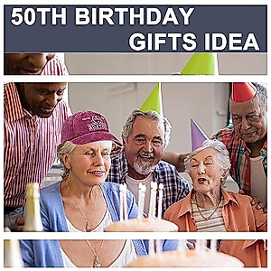 Rybicag 50th Birthday Gifts for Women Men,1973 for 50 Year Old Woman Man Vintage Hat Black