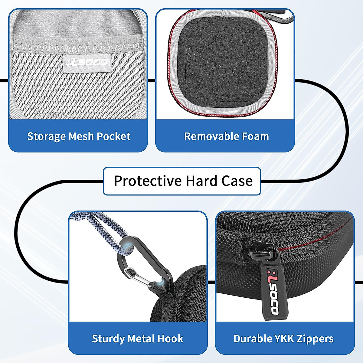 RLSOCO Hard Case for Crucial X10 Pro/X9/X9 Pro/X6 4TB/2TB/1TB/500GB Portable SSD,External Solid State Drive