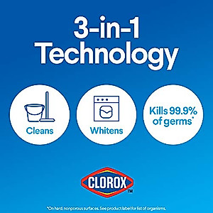 Clorox Disinfecting Bleach, Concentrated Formula, Regular - 43 Ounce Bottle (Package May Vary)