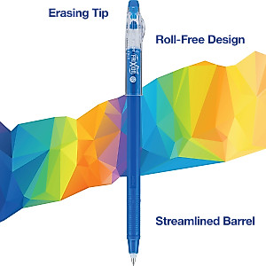 Pilot, FriXion ColorSticks Erasable Gel Ink Pens, Fine Point 0.7 mm, Pack of 12, Blue
