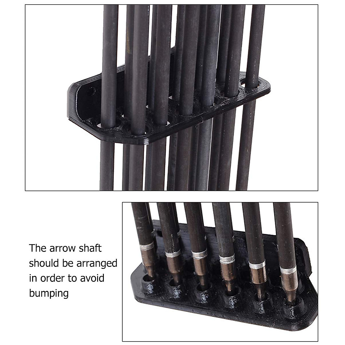 BESPORTBLE 1 Pair Wall-Mounted Arrow Bow Rack ABS 12 Arrow Wall Holder Arrow Display Hanger Archery Accessories