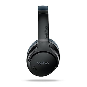 Veho ZB-7 Wireless Active Noise Cancelling Headphones | 5.0 Bluetooth | Over Ear style | 32H playtime | Premium dual-core speakers | Multiple point connection | VEP-024-ZB7-B