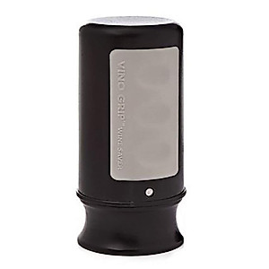 Franmara Vino Wine Saver Vacuum Pump and Stopper, Black, (Pack of 1) Rubberised Panel for Better Gripping