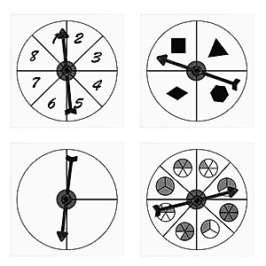 Hotusi Game Spinner Transparent Spinners Dry Erase Math Game Spinner with Rotating Arrow for Party Games and Teaching (15Pack)
