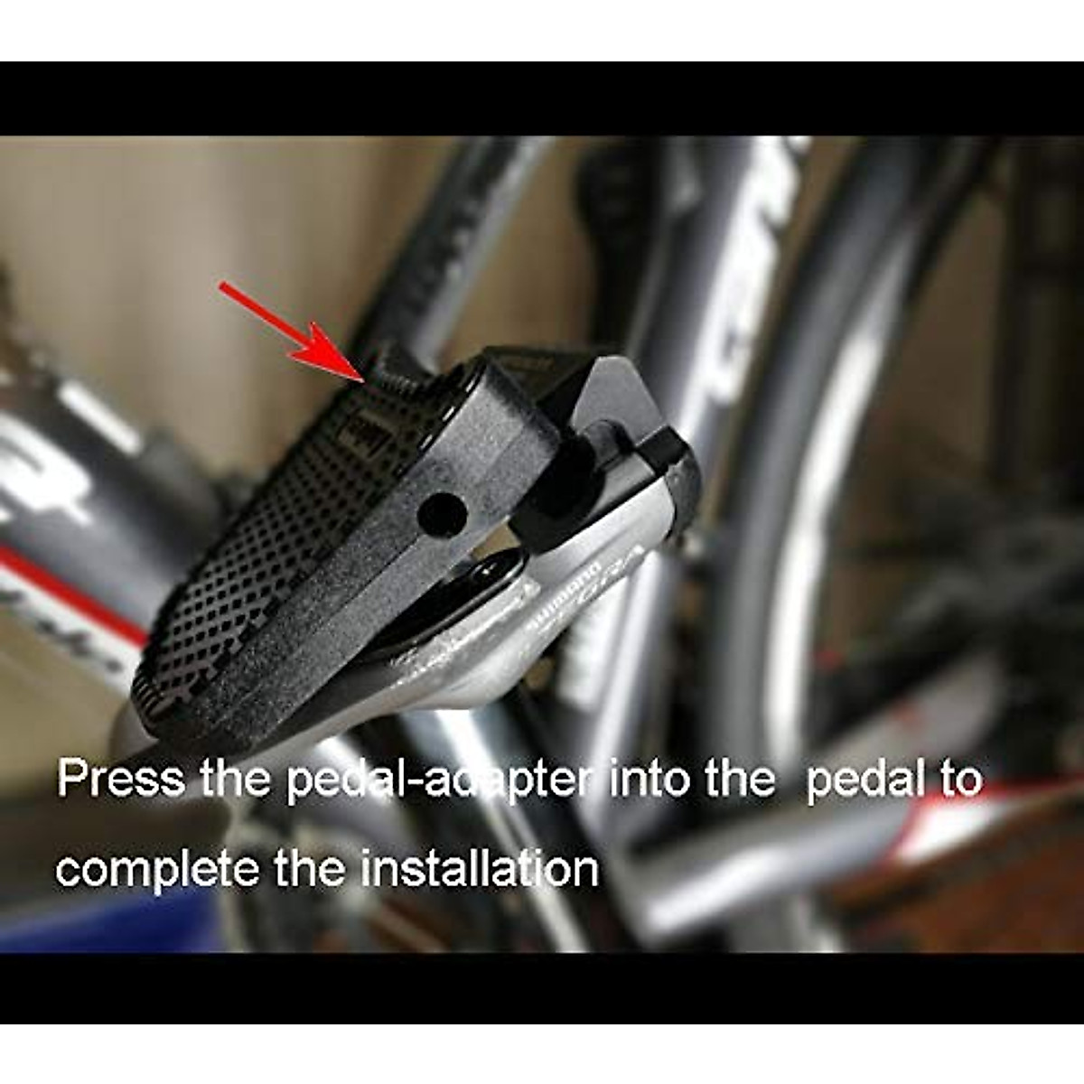 Thinvik Bike Clipless Pedal Adapters for Look Keo Sprint/Classic/Max Carbon/Blade Carbon Ti Clipless Pedal Convert to Universal Platform Pedal