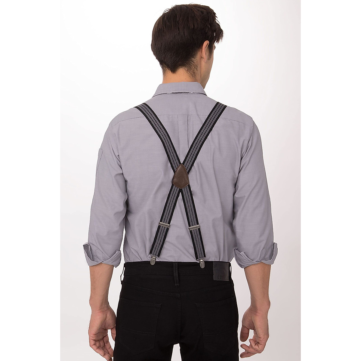 Chef Works Unisex Pant Suspenders, Black Gray, One Size