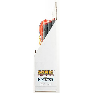 X-Shot Skins Dread Foam Blaster (12 Dart) by ZURU x Sonic The Hedgehog Toy for Kids, Teens, Adults