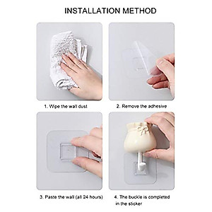 Tikapo Pee-A-Boo Cute Cat Punch Free Adhesive Decorative Heavy Duty Wall Hook for Hanging cloth, Key, Towel, Bag, Hat; Utility Hooks for Home Garage Storage - 4 PCS