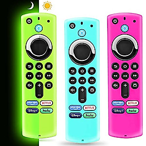 [3 Pack] Remote Cover for Firestick Remote (3rd Gen) Anti Slip Silicone Protective Case Cover Compatible with Fire TV FireStick 4K / 4K Max Voice Remote