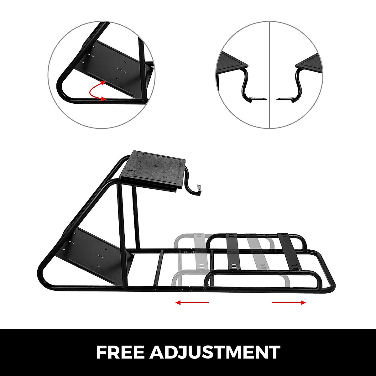 VEVOR Racing Simulator Stand Adjustable Steering Wheel Stand Carbon Steel Racing Wheel Stand fit for Logitech G25, G27, G29, G920, Racing Wheel Gaming Stand, Not Included Wheel,Pedals and Chair