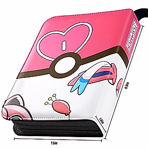 Tcgames Card Binder 4-Pocket, 440 Pockets Card Holder with 55 Sleeves Pink