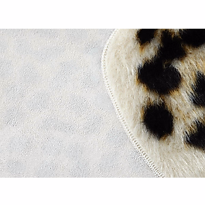 Asuprui Faux Cheetah Rug Animal Rug Leopard Print Rug Faux Cowhide Area Rug Animal Print Rug Cow Hide Rug for Kids Room 35" W x 43" L