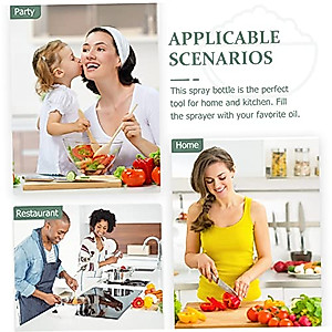 KICHOUSE 2pcs Spray Bottle Oil Bottles for Kitchen Oil Mister for Air Fryer Glass Dispenser Olive Oil Spray Oil Dispenser Container Oil Sprayer Terrarium Anti-spill Oil Control