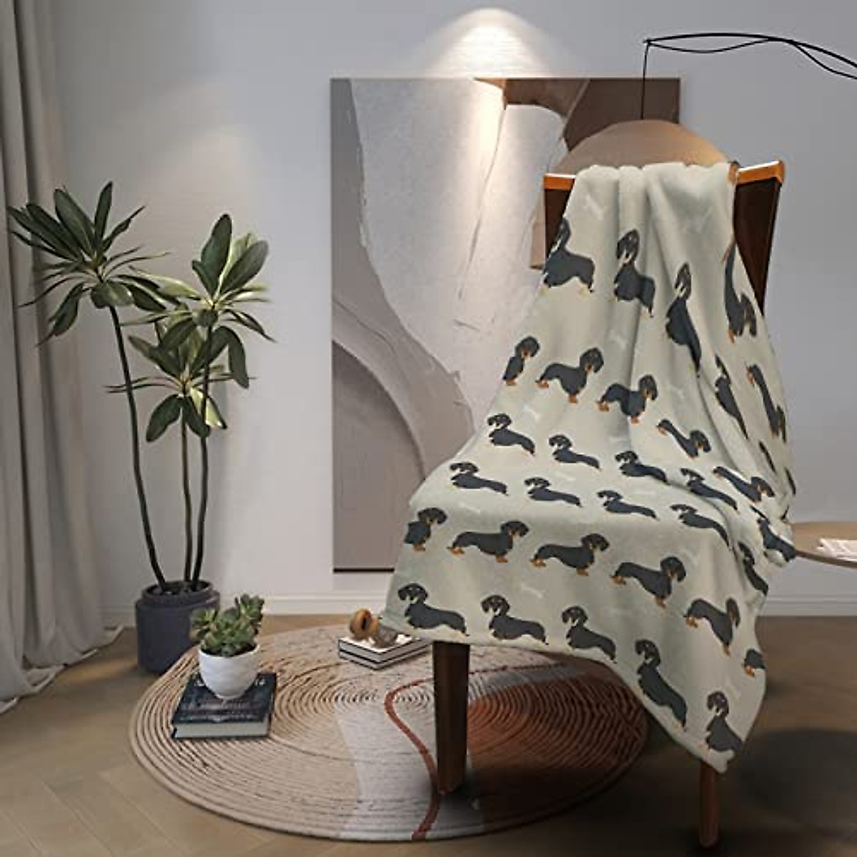 Dachshund Blanket Soft Warm Throw Blanket for Kids Adults Gift,Lightweight Cozy Luxury Flannel Blankets for Couch Bed Sofa 50"x40"