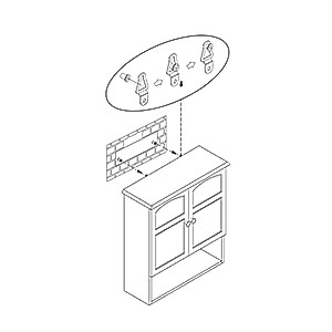 Elegant Home Fashions Martha Wooden Removable 2 Door Wall Cabinet, Mahogany