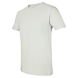 Gildan Men's Cotton Stretch T-shirts, Multipack, Artic White (Crew 3-Pack), Small