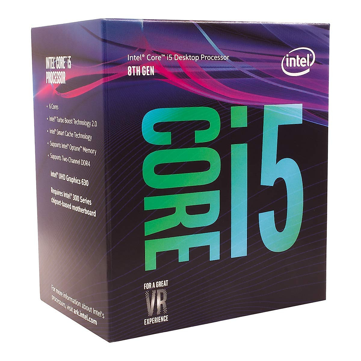 Intel Core i5-8400 Desktop Processor 6 Cores up to 4.0 GHz LGA 1151 300 Series 65W (Renewed)