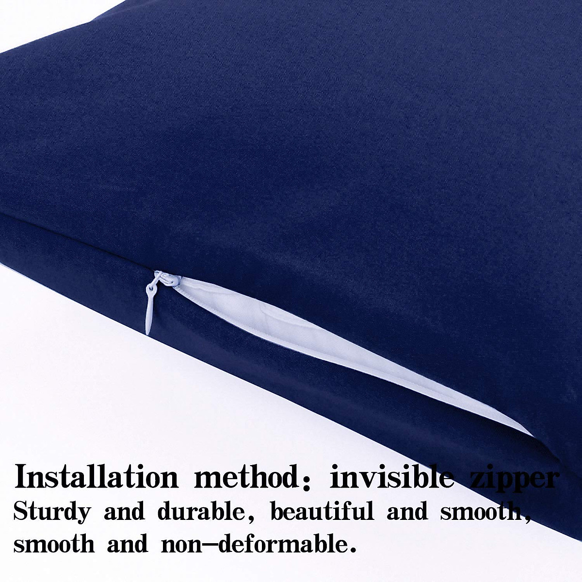 NTBAY 2 Pack Cotton 13" x18" Pillows with Toddler Microfiber Pillowcases, Soft Kids Crib Pillows for Sleeping with Zippered Baby Travel Pillow Cases in Daycare Preschool, Navy Blue