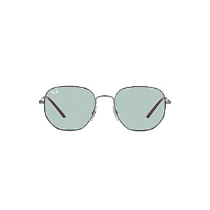 Ray-Ban RB3682 Polarized Square Sunglasses, Gunmetal/Evolve Photochromic Green to Blue, 51 mm