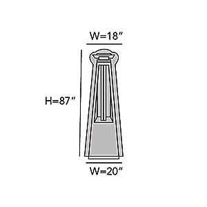Covermates Square Patio Heater Cover – Weather Resistant Polyester, Elastic Hem, Water Resistant Zipper, Grill and Heating-Khaki