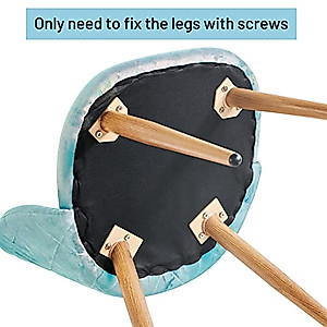 Wonder Comfort Dining Chairs Set of 2 Velvet Cushion Seat Back and Oak Legs,Kitchen Living Room Reception Chairs with Padded Seat (Green)