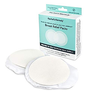 Rachel’s Remedy Breast Relief Packs for Breastfeeding and Nipple Pain, Increase Milk Supply and Treat Clogged Ducts, 2 per Pack