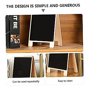 STOBOK 9 Pcs Message Board Desk Top Decor Buffet Labels Wedding Table Decor Mini Display Blackboard Table Guest Numbers Decor Black Board Message Sign Memo Boards Wooden Writing Borads